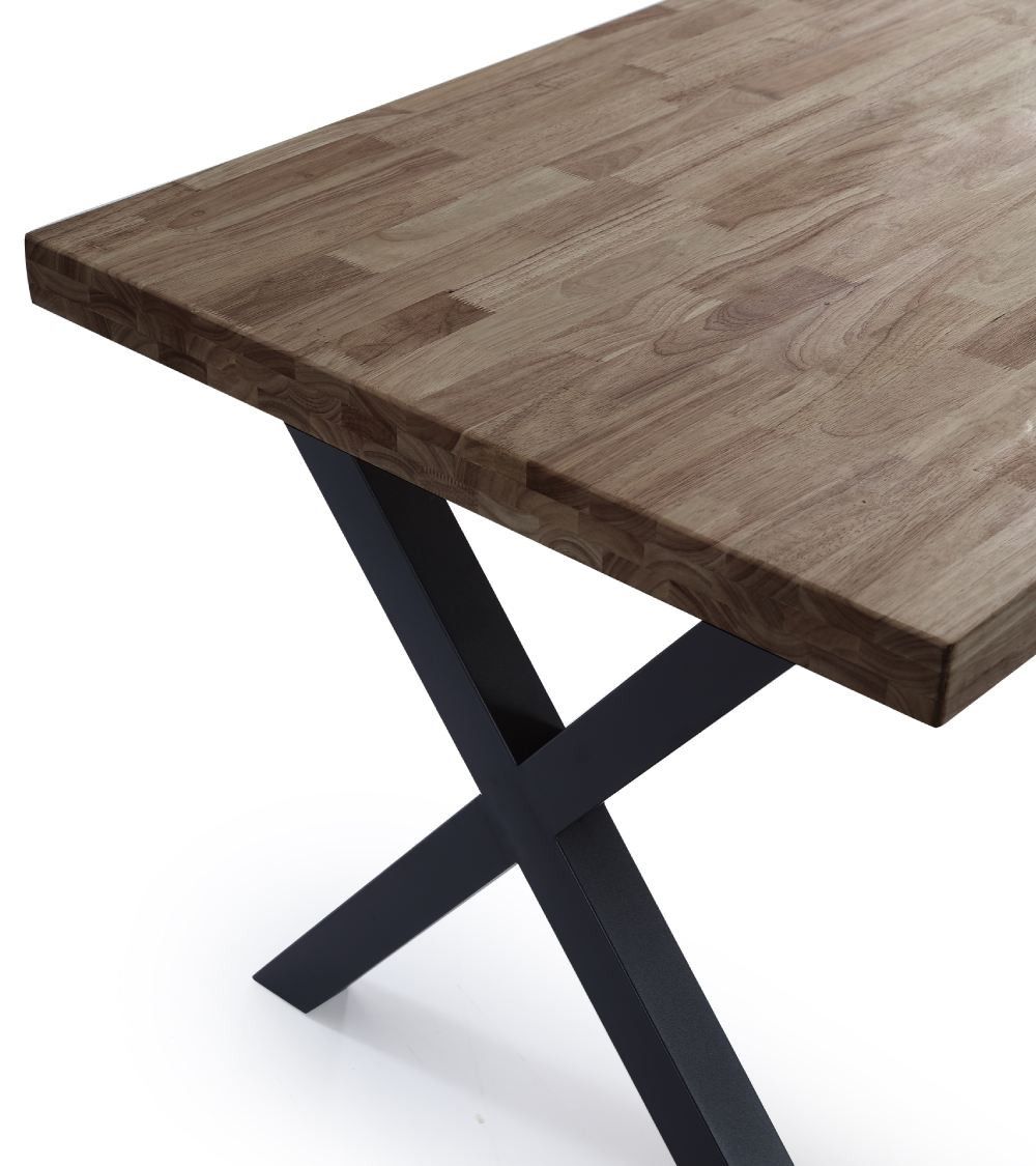 Mesa de comedor industrial DAREK pata X Medidas mesas 160 x 90 cm ...